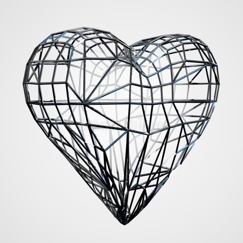 3d heart rendering stock illustration. Illustration of white - 97740244