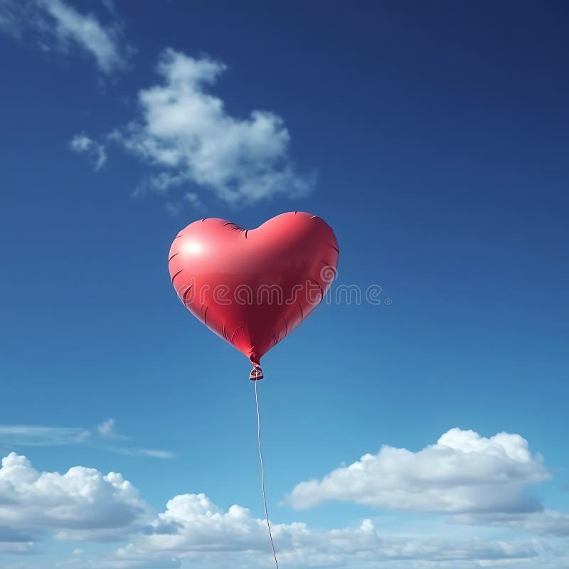 3D Heart Shape Object Centered on Clean Background Minimal Love Symbol ...