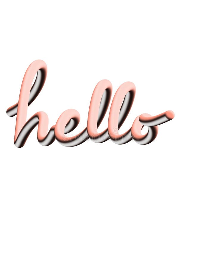 Hello 3d typography stock illustration. Illustration of typography ...