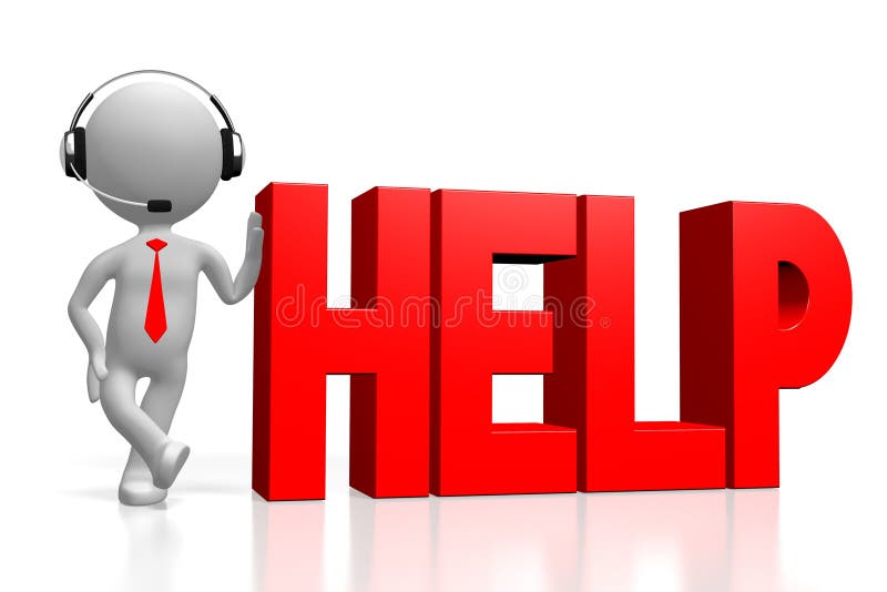 3D help concept stock illustration. Illustration of person - 72278341