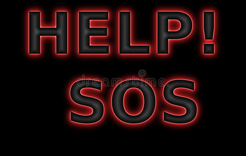 SOS Help stock illustration. Illustration of background - 24697012