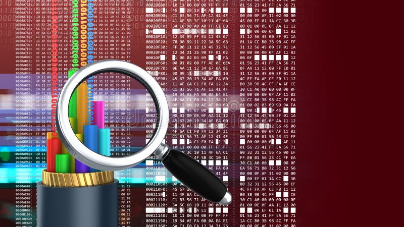 3d hexadecimal code stock illustration. Illustration of background ...