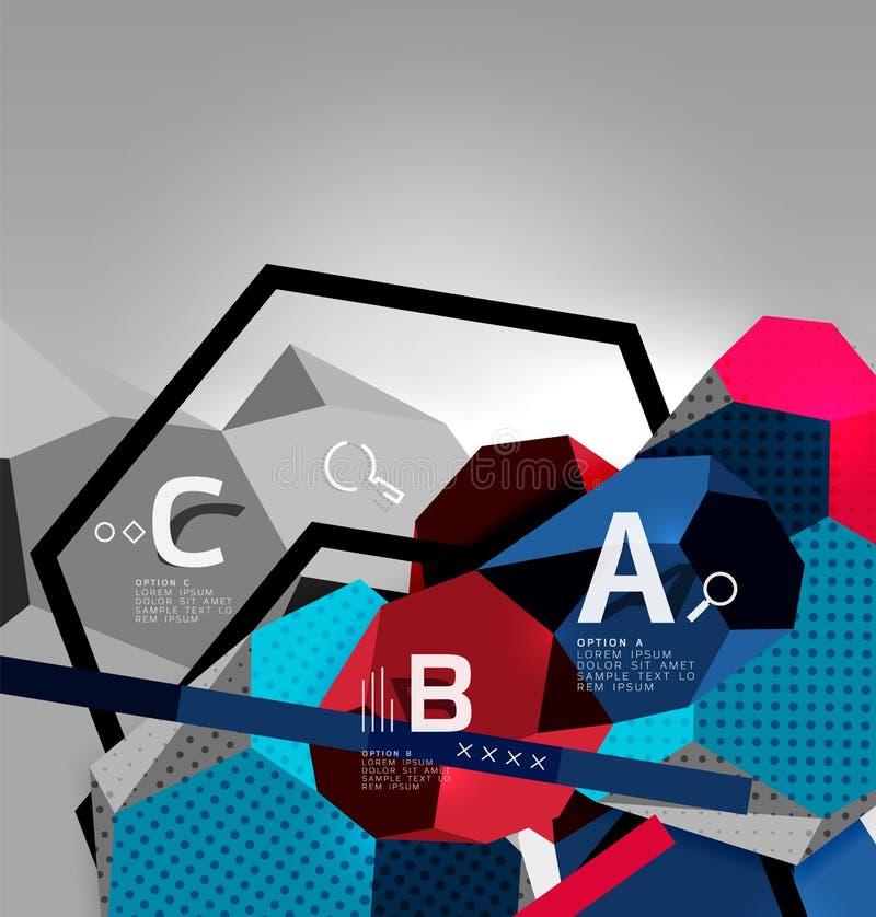 3d Hexagon Geometric Composition, Geometric Digital Abstract Background ...