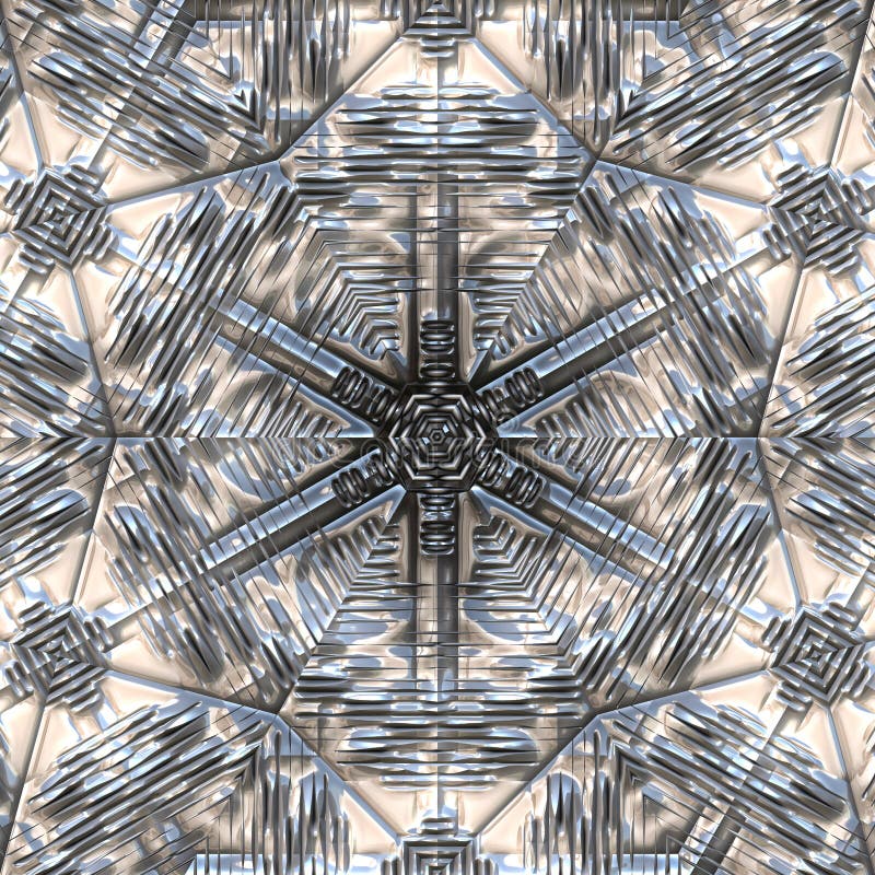 3d Hexagonal Steel Surface Pattern Stock Illustration - Illustration of ...