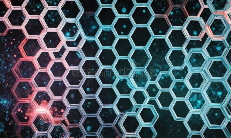 3d hexagonal structure stock illustration. Illustration of ornate ...