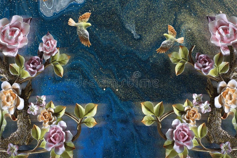 3D High Decoration Background Wallpaper Stock Illustration ...