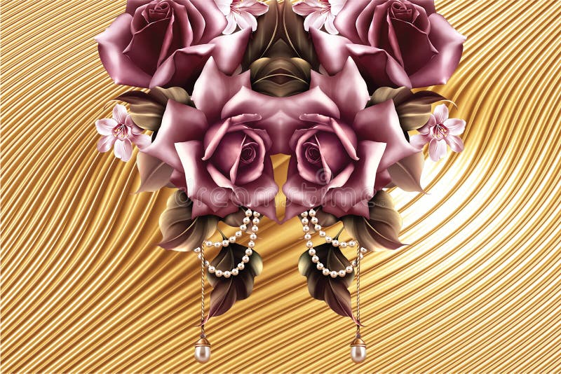 3D High Decoration Background Wallpaper Stock Illustration ...