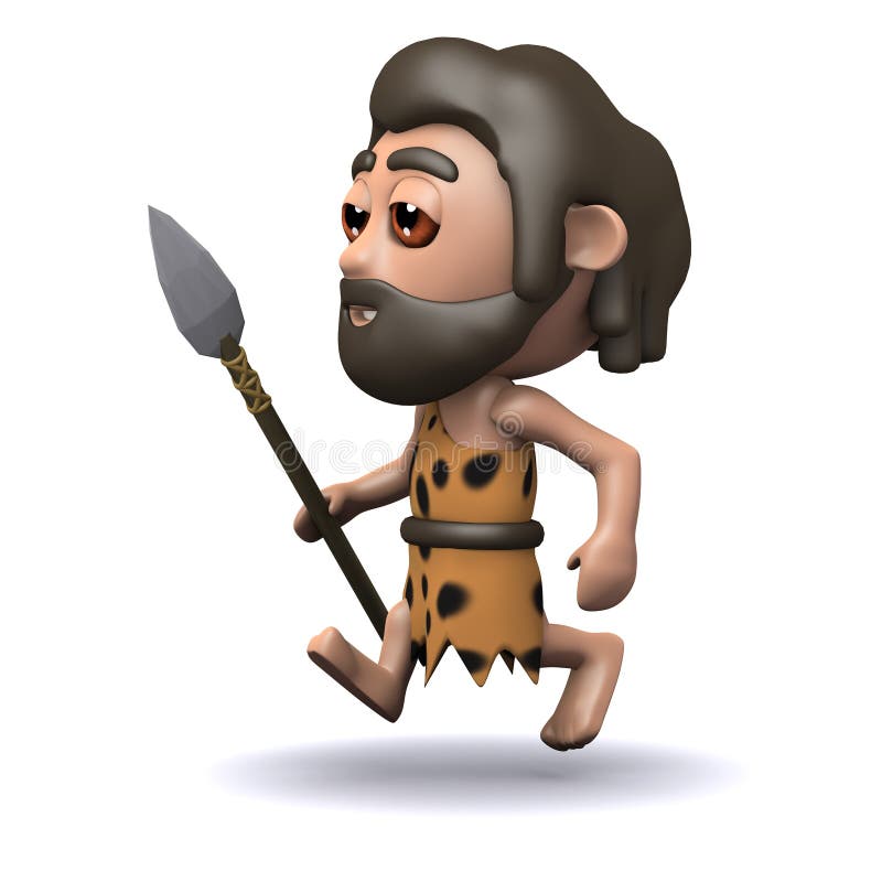 Lopende holbewoner stock illustratie. Illustration of holbewoner - 45010171