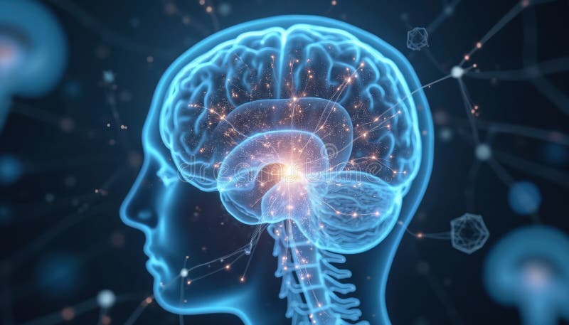 Human Nervous System Under the Microscope in Lab. Stock Image - Image ...