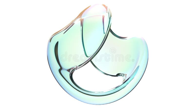 3D Holographic Abstract Object Transform 3d Stock Illustration ...