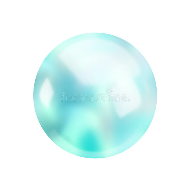 3d Holographic Blue Sphere. Abstract Vector Glossy Gradient Ball Stock ...