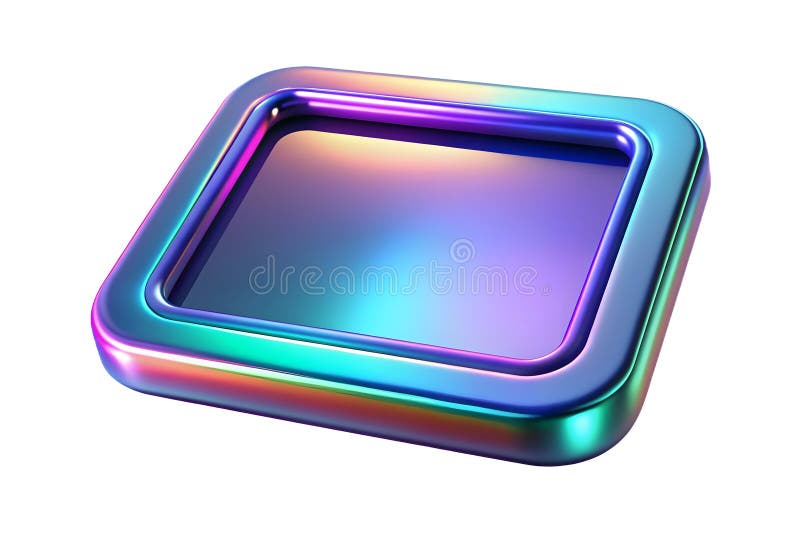 3D Holographic Digital Frame with Glowing Borders Concept As a Digital ...