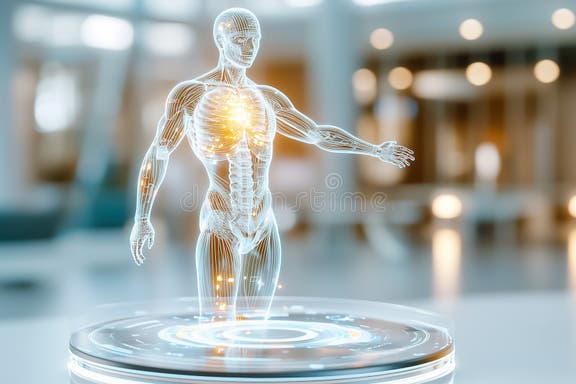 3D Holographic Model of Human Anatomy Displaying Internal Structures ...