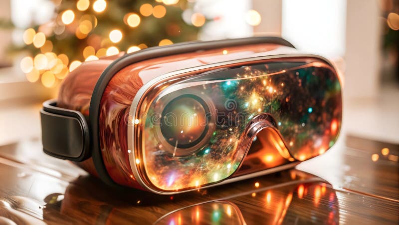 3D Holographic VR Headset with Floating Elements Concept As a VR ...