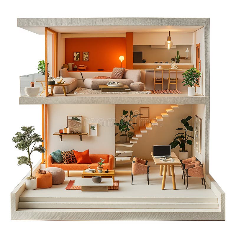 3D Home stock illustration. Illustration of home, interior - 329983513