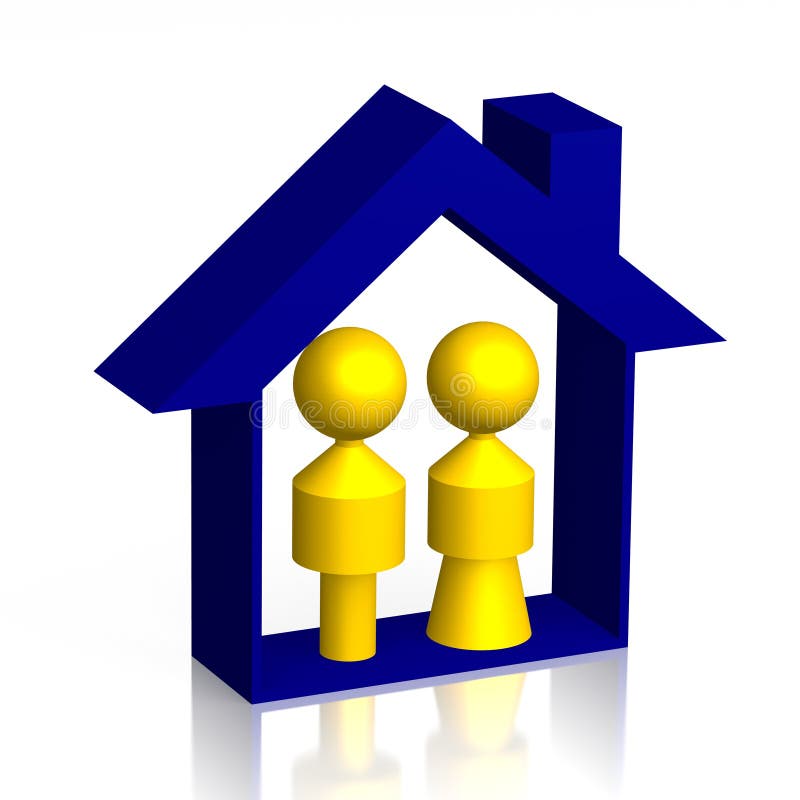 3D Home/ Family Insurance Concept... Stock Illustration - Illustration ...