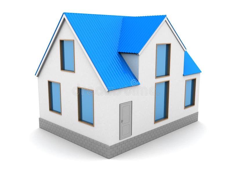 3d house stock illustration. Illustration of render, white - 17410769