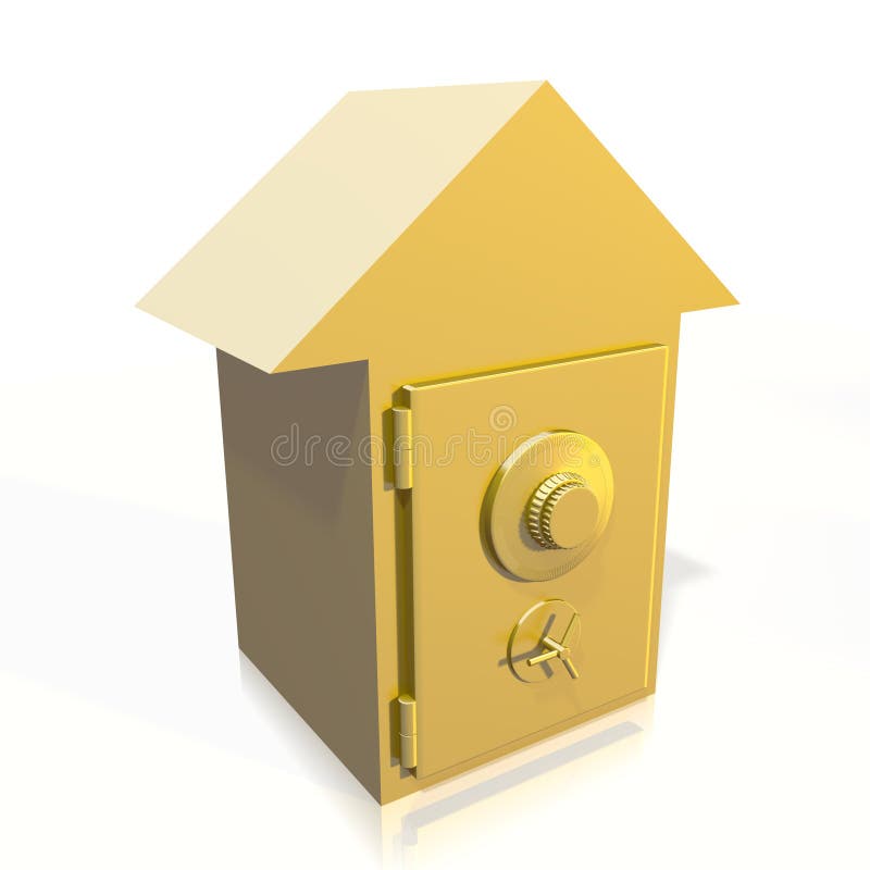 3D House Insurance Concept... Stock Illustration - Illustration of ...