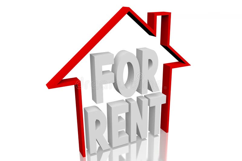 3D house for rent concept stock illustration. Illustration of ...