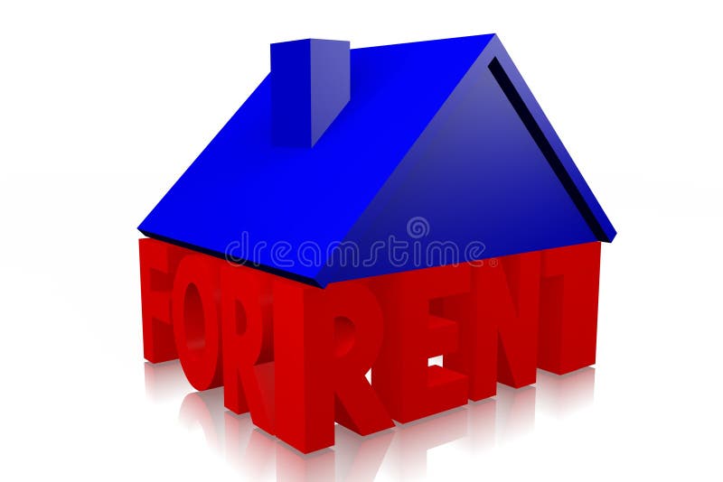 3D house for rent concept stock illustration. Illustration of ...