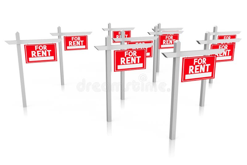 3D house for rent concept stock illustration. Illustration of ...