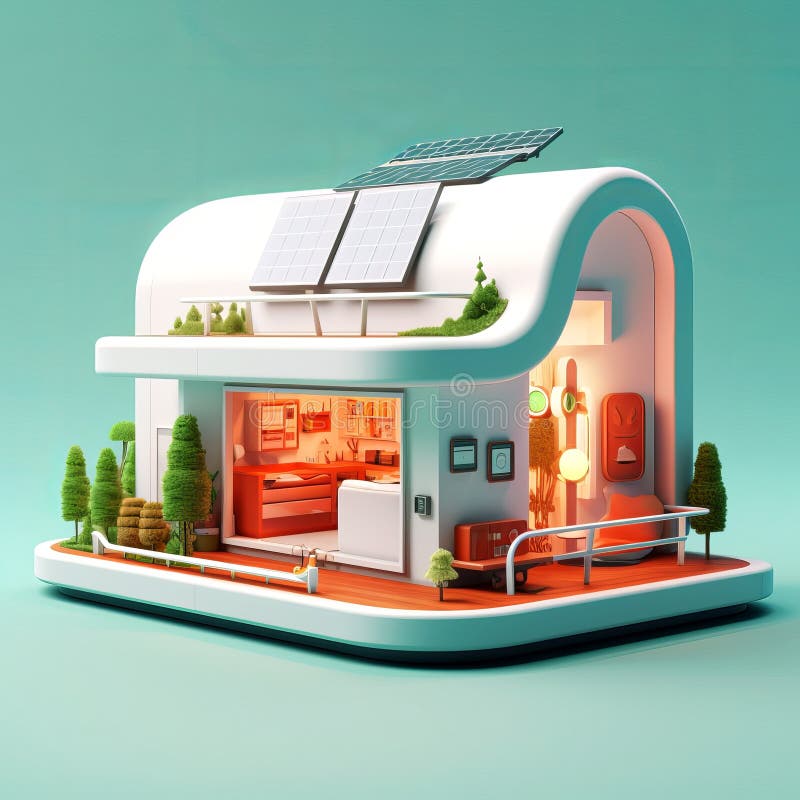 3d House Solar Panels Stock Illustrations – 1,978 3d House Solar Panels ...