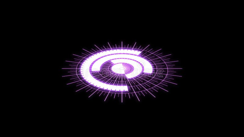 3D HUD Arc Audio Reactive Equalizer Radial Grids Purple X60 Degrees VJ ...