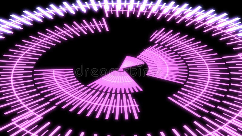 3D HUD Circle Speedometer X60 Degrees L Purple Animation Loop Stock ...