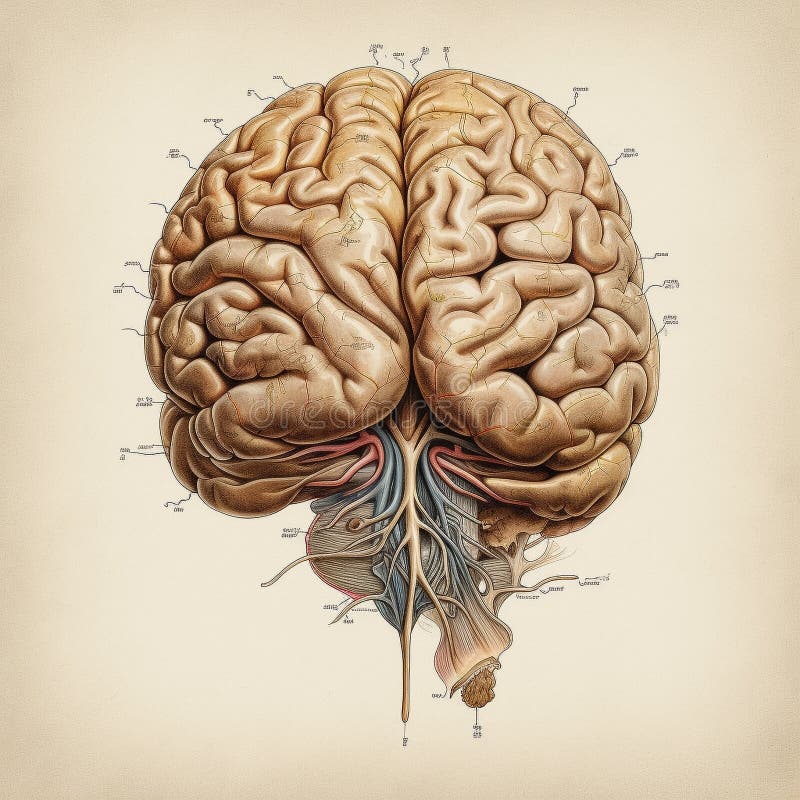 3D of Human Brain, Illustration, Brain Virus Infection Concept ...