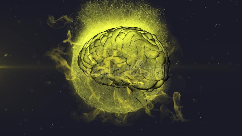 3D Human Brain Rotating in Seamless Loop Over Globe Exploding with ...
