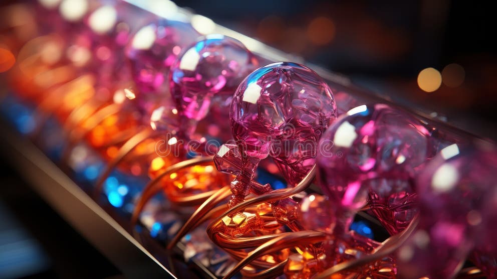 3d Human Dna Under Microscope. Created with Generative AI Stock ...