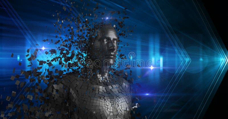 3d Human Emerging from Pieces Stock Image - Image of data, progress ...