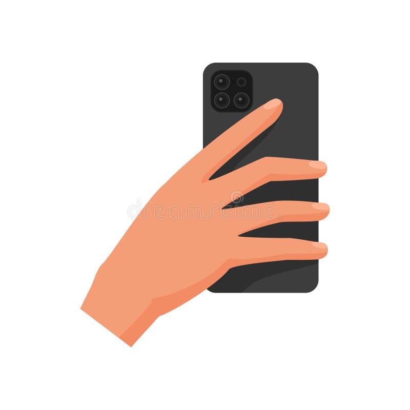 3D Human Hand Holding Smartphone, Gesture of Taking Picture with Camera ...