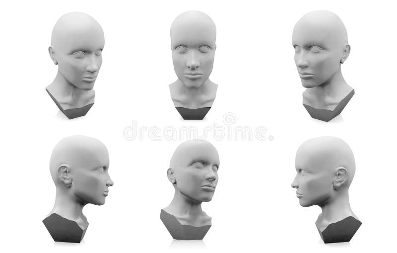 3D human head mannequin stock image. Image of dimensions - 59718575