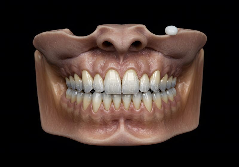 3 D Human Jaw Model with Teeth Stock Illustration - Illustration of ...