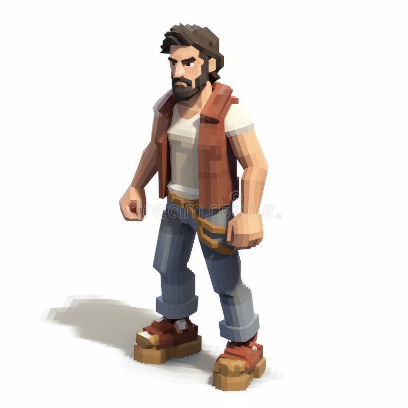 3d Human Model for the Explorers 3: Blocky Style with Harsh Realism ...