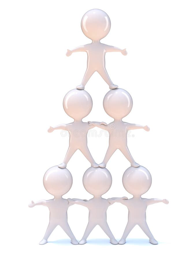 3d human pyramid stock illustration. Illustration of cooperation - 17380660