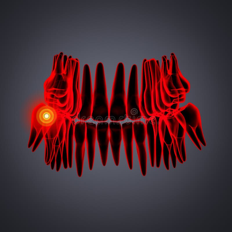 3d human red teeth stock illustration. Illustration of reflection ...