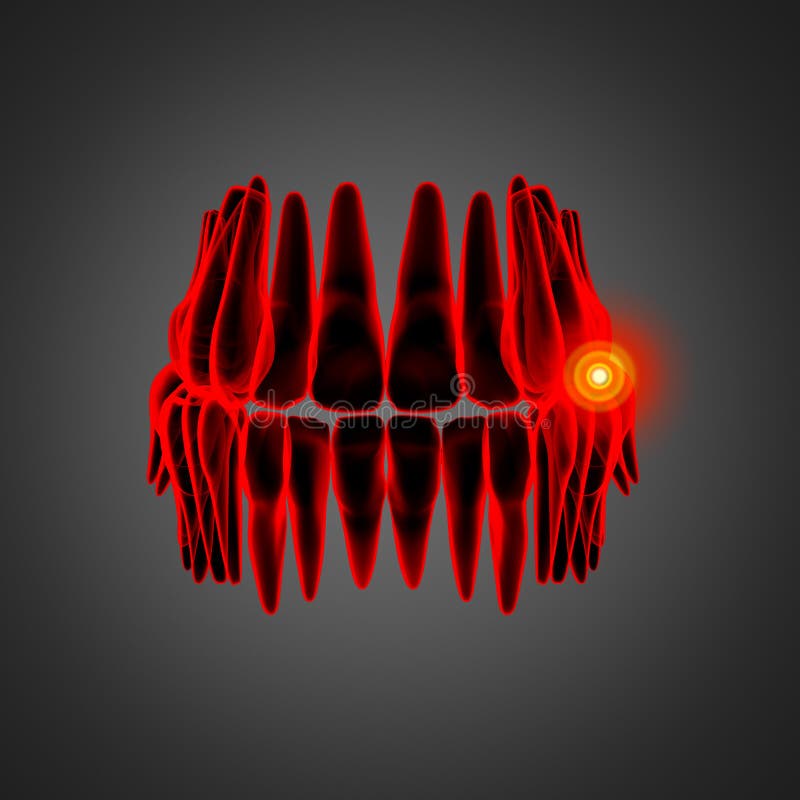 3d human red teeth stock illustration. Illustration of grind - 220464207