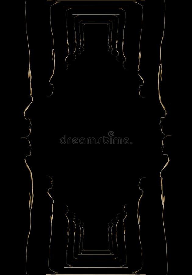 3d Human Shapes in a Row . 3d Rendering Stock Illustration ...