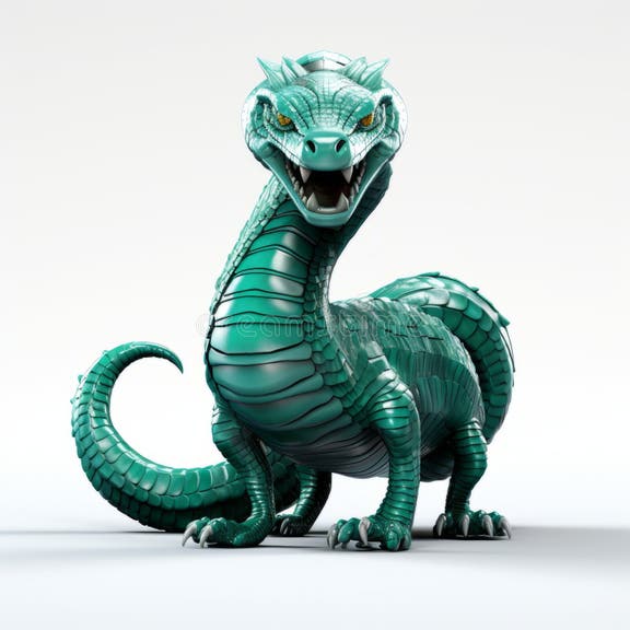 3d Hydra Model with Cel Shading for White Background Stock Illustration ...