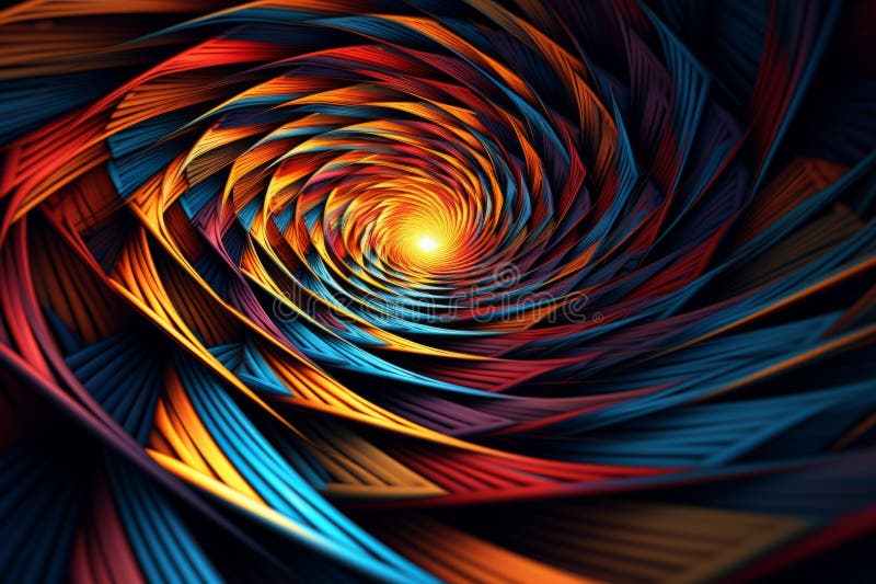 3D Hypnotic Pattern with Intricate Geometric Symmetry Stock ...