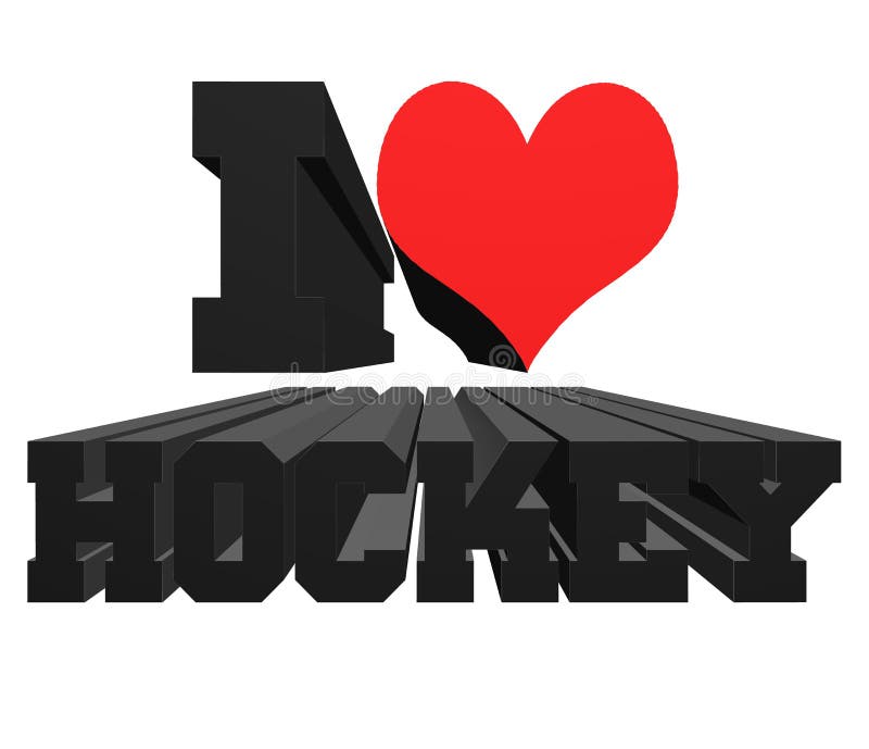 I Love Hockey Vector Design. Sport Sticker With Love Heart, Hockey Puck ...