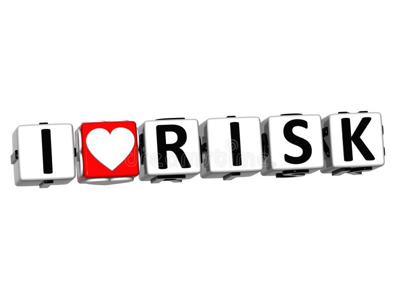 3D I Love Risk Button Click Here Block Text Stock Illustration ...