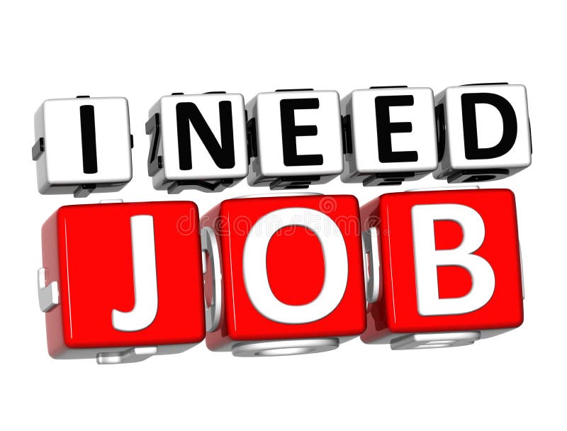 Icon With I Need A Job Sign Stock Illustration - Illustration of ...