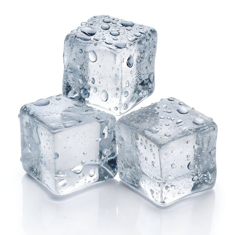 3D Ice Cubes Render Isolated on White Background Stock Illustration ...