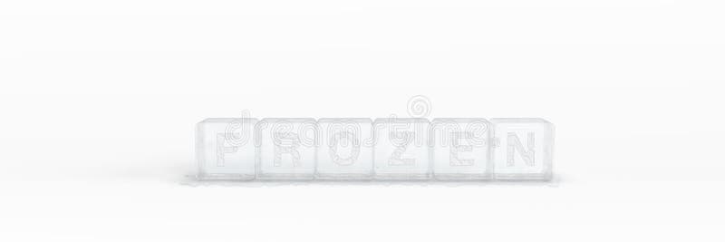Frozen Ice Word, Vector Illustration. Stock Vector - Illustration of ...