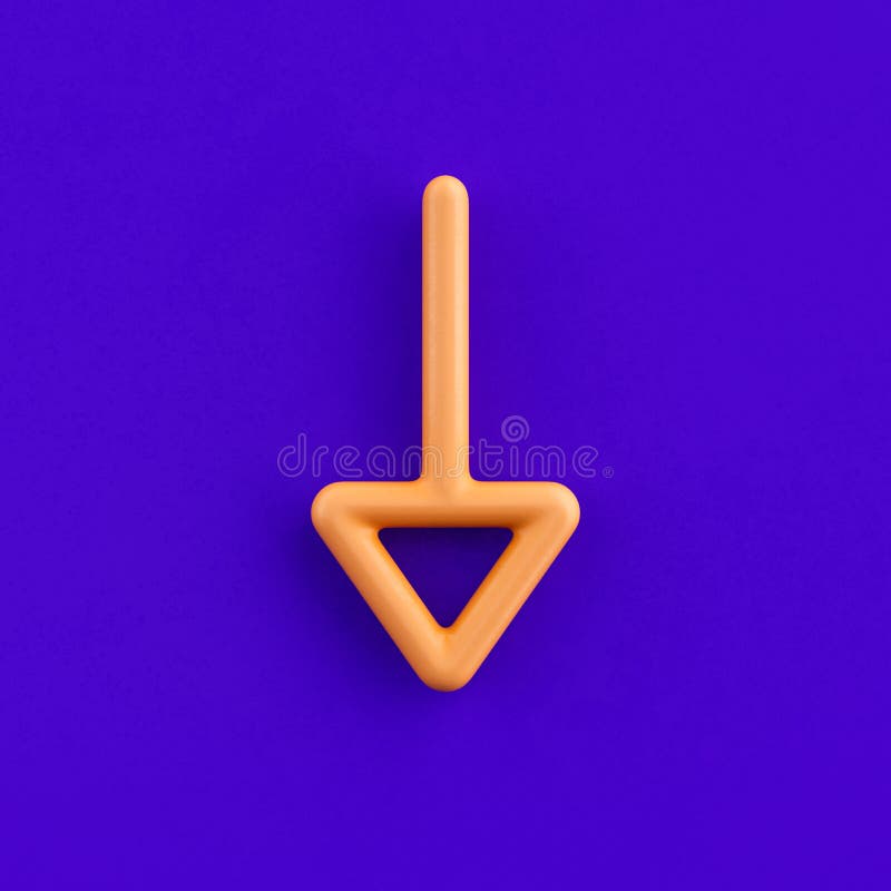 3d Icon Arrow, Outline Yellow Arrow Icon, Direction Symbol, 3d ...