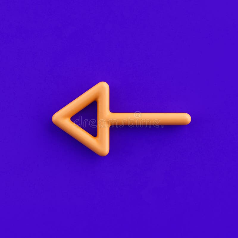 3d Icon Arrow, Outline Yellow Arrow Icon, Direction Symbol, 3d ...