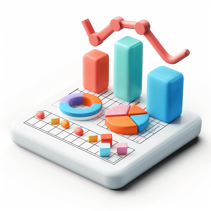 3D Icon of Budget Spreadsheet on White Background Stock Illustration ...